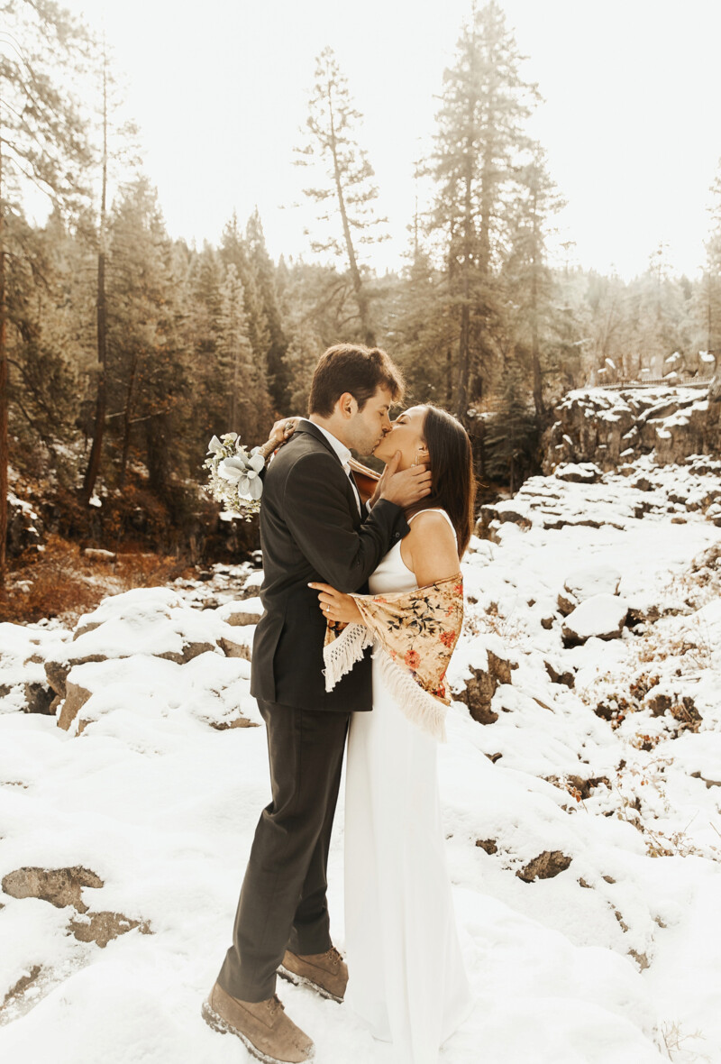 Real Weddings Wednesday: Mt. Shasta Elopement—Jessica + Tal