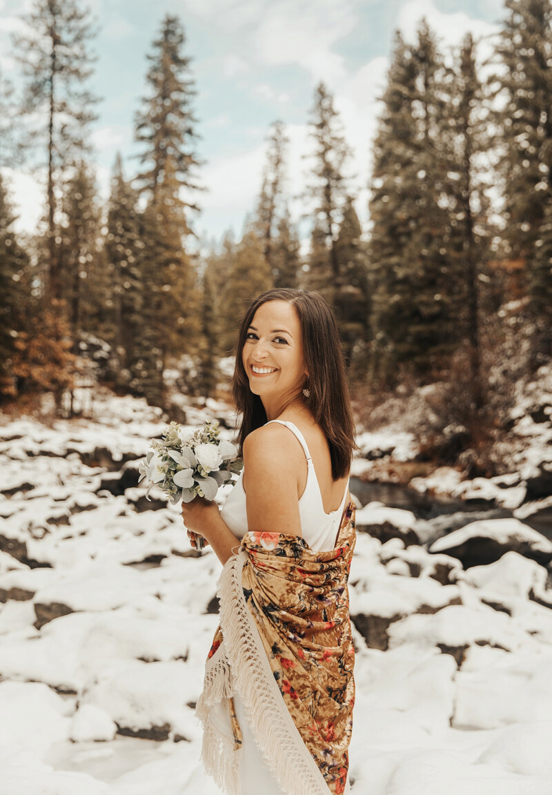Real Weddings Wednesday: Mt. Shasta Elopement—Jessica + Tal